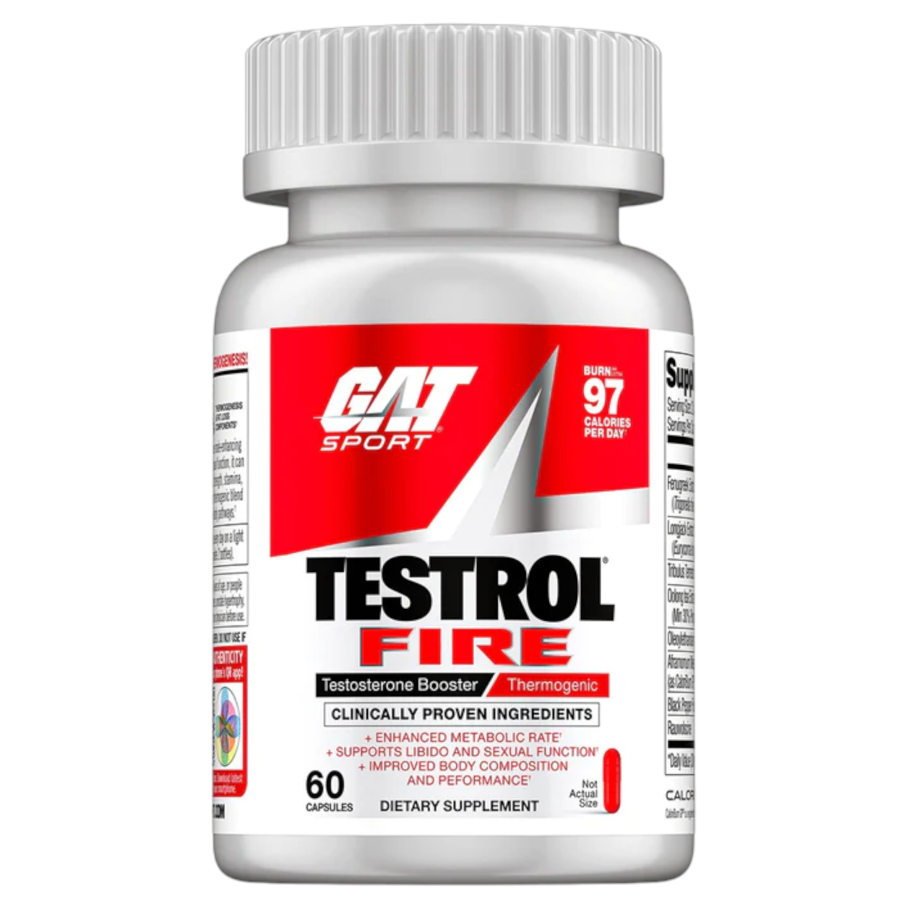 Gat Sport Testrol Fire 60 Capsulas – Suplementos Alex MX